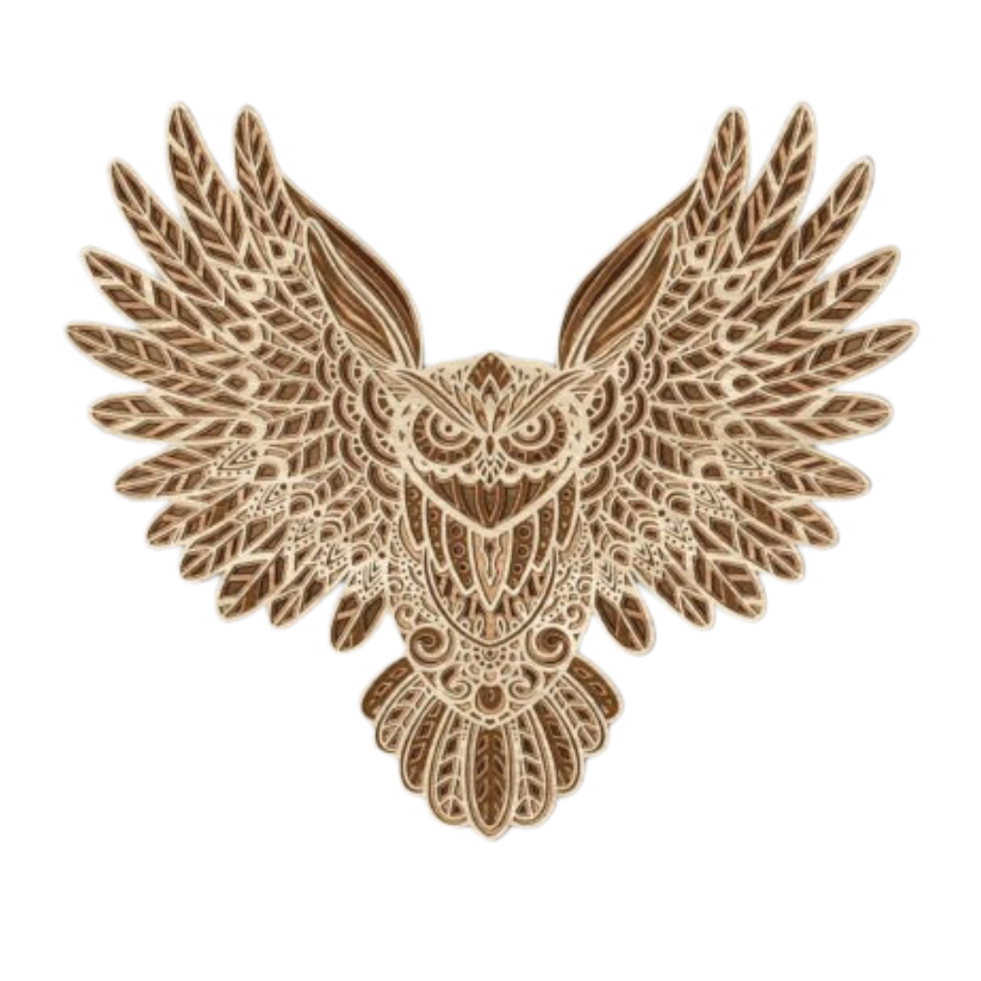 Laser Cut Flying Owl – MADARI FASHIONS