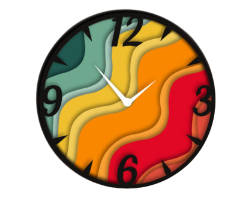 Laser Cut Clock Groovy Wave – MADARI FASHIONS